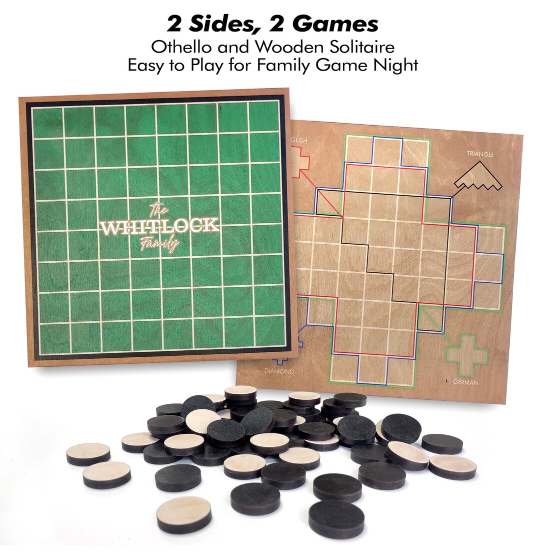 Two in One Game Board, Personalized Othello Board, Reversible Custom ...
