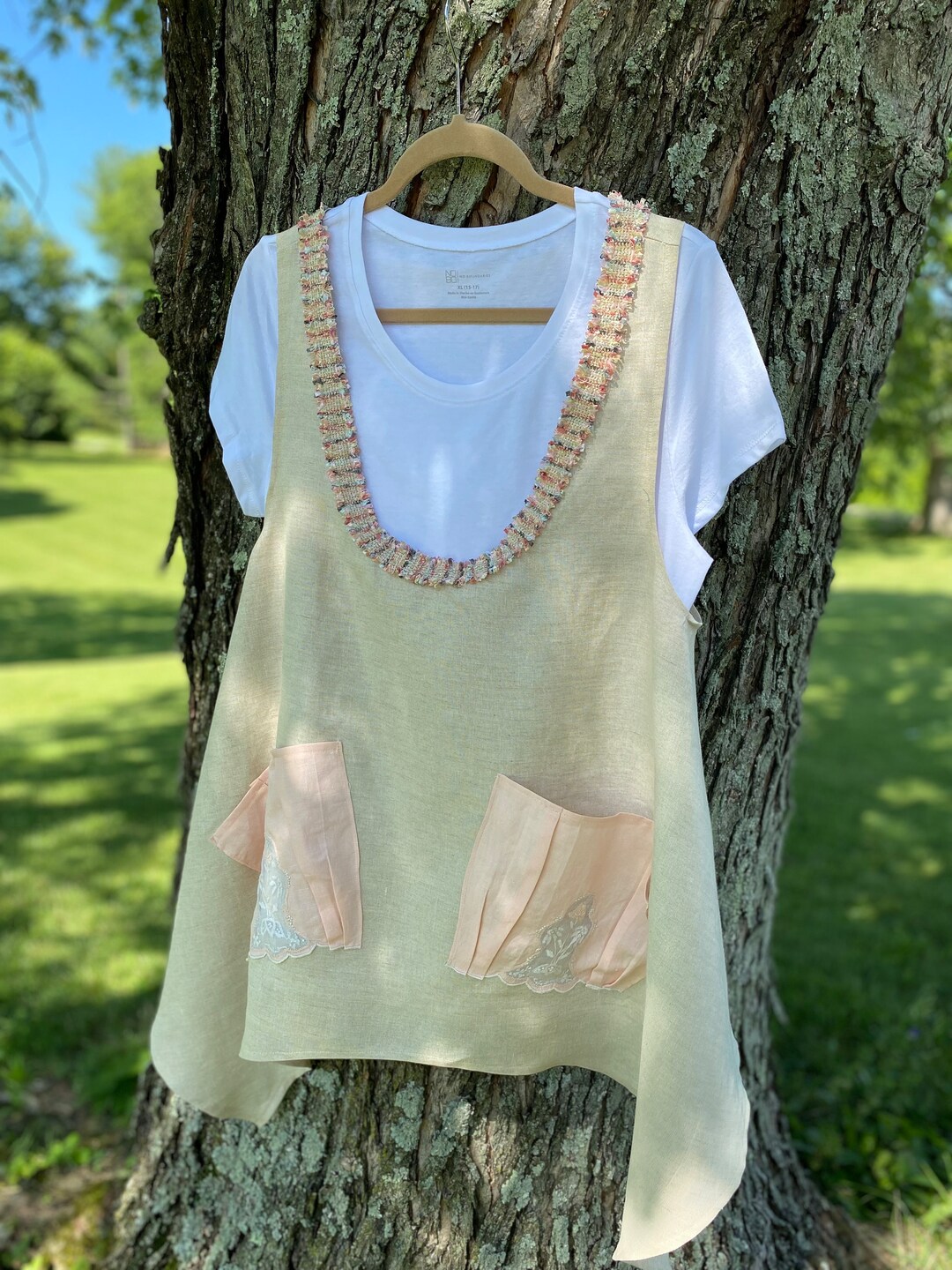 New Upcycled Linen Blouse - Etsy