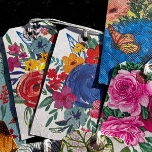 26 BEAUTIFUL Decoupage Tags Double Sided!! Collage, Mixed Media, Junk ...