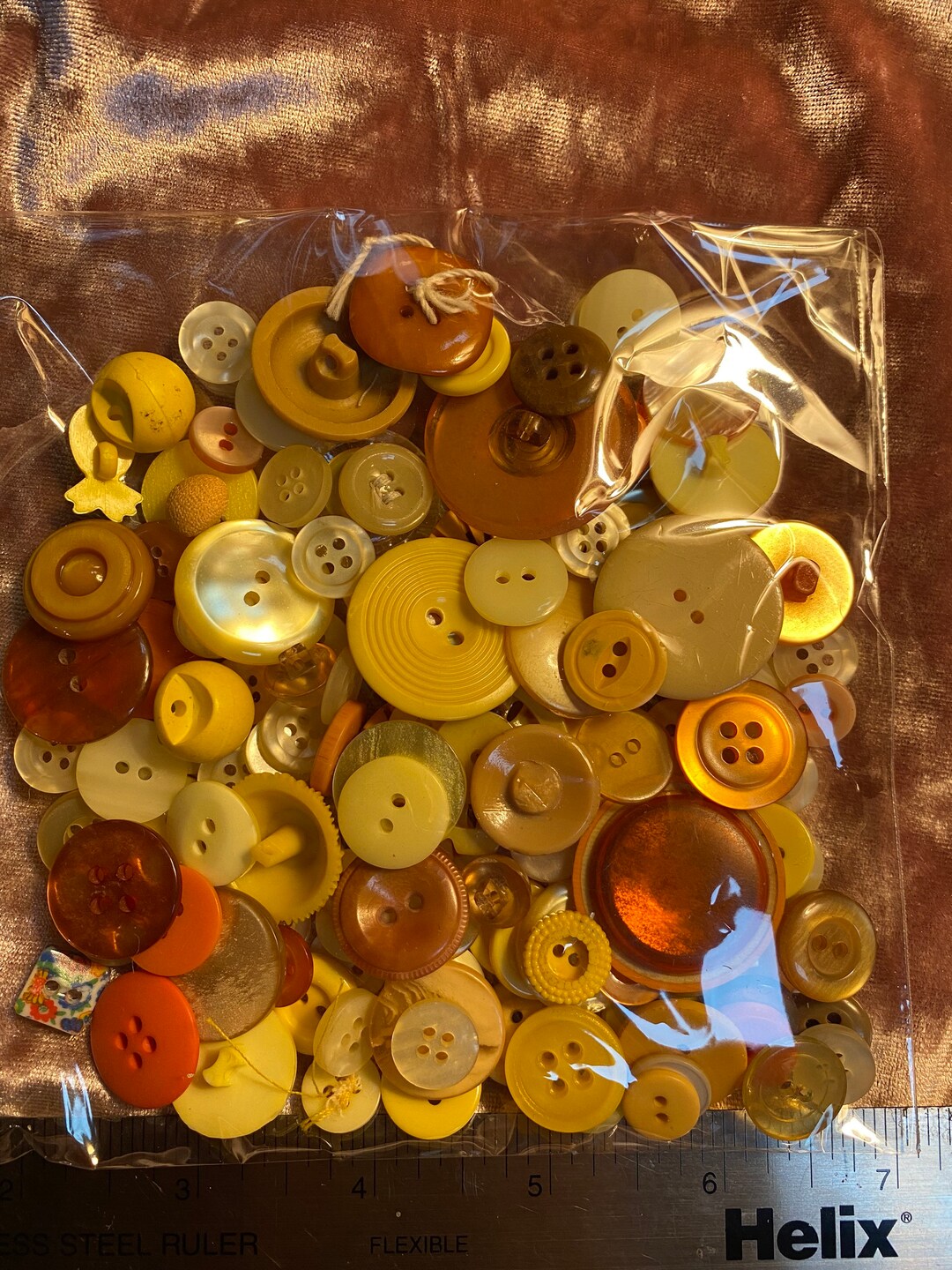 Shades of Yellow and Orange Vintage Buttons, Craft Buttons, Sewing ...