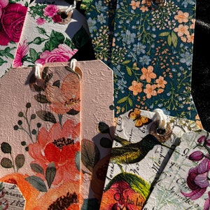 26 BEAUTIFUL Decoupage Tags Double Sided!! Collage, Mixed Media, Junk ...