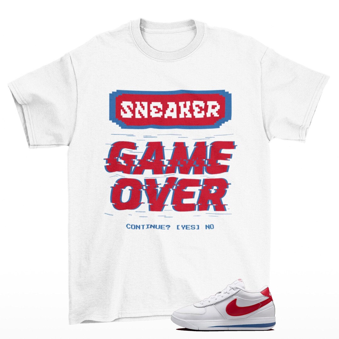 Game Over Book 1 Gump White Red Blue Sneaker Matching Tee Shirt - Etsy