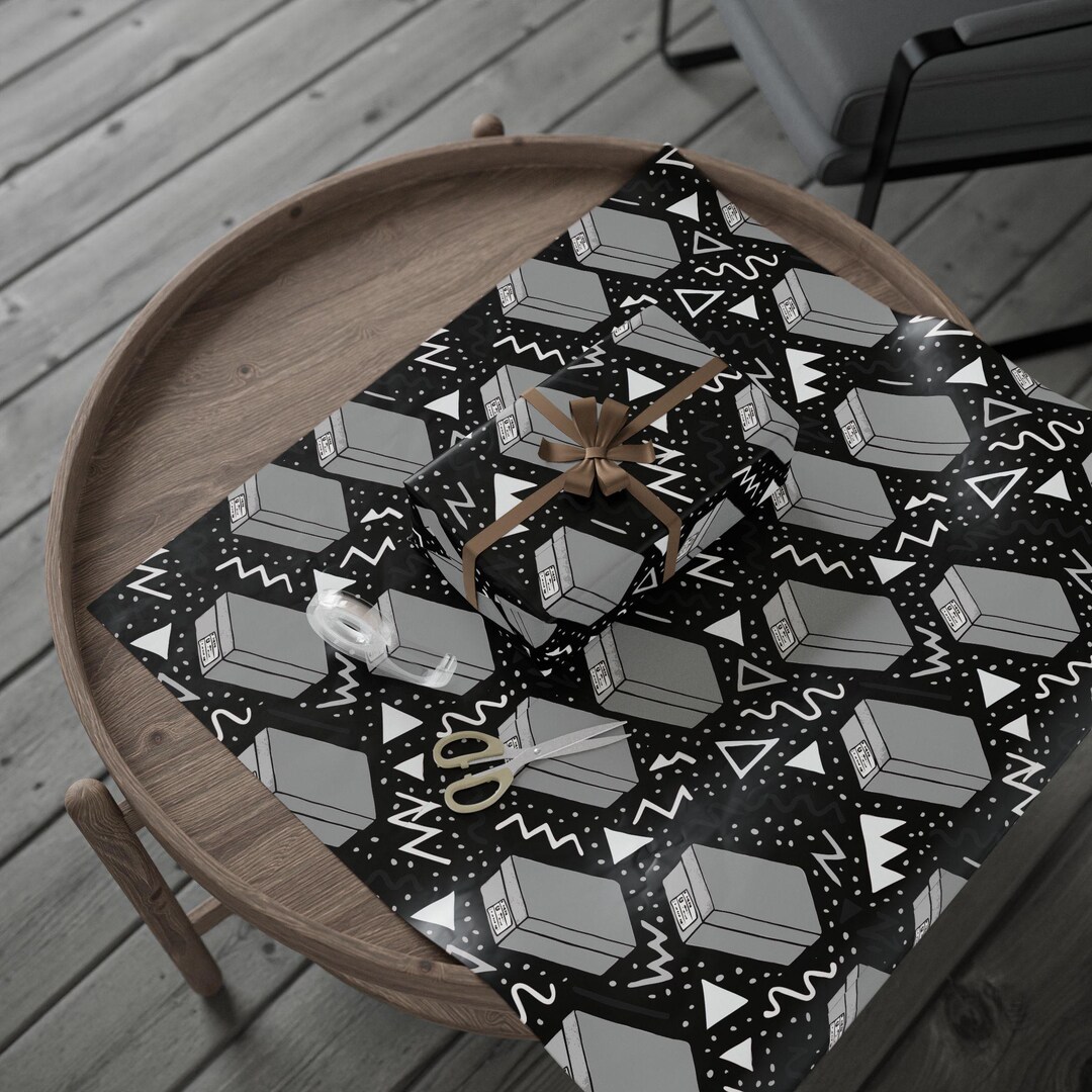 Wrapping Papers - Retro Sneaker Box Pattern to Match Jordan 10 Steel ...