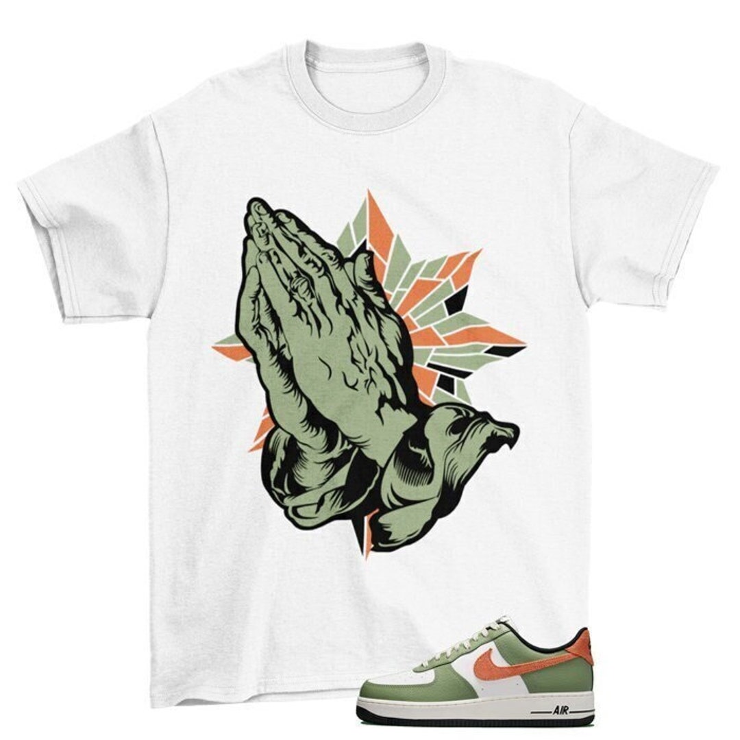 Sneaker Blessed Air Force 1 Oil Green Sneaker Matching Tee Shirt - Etsy