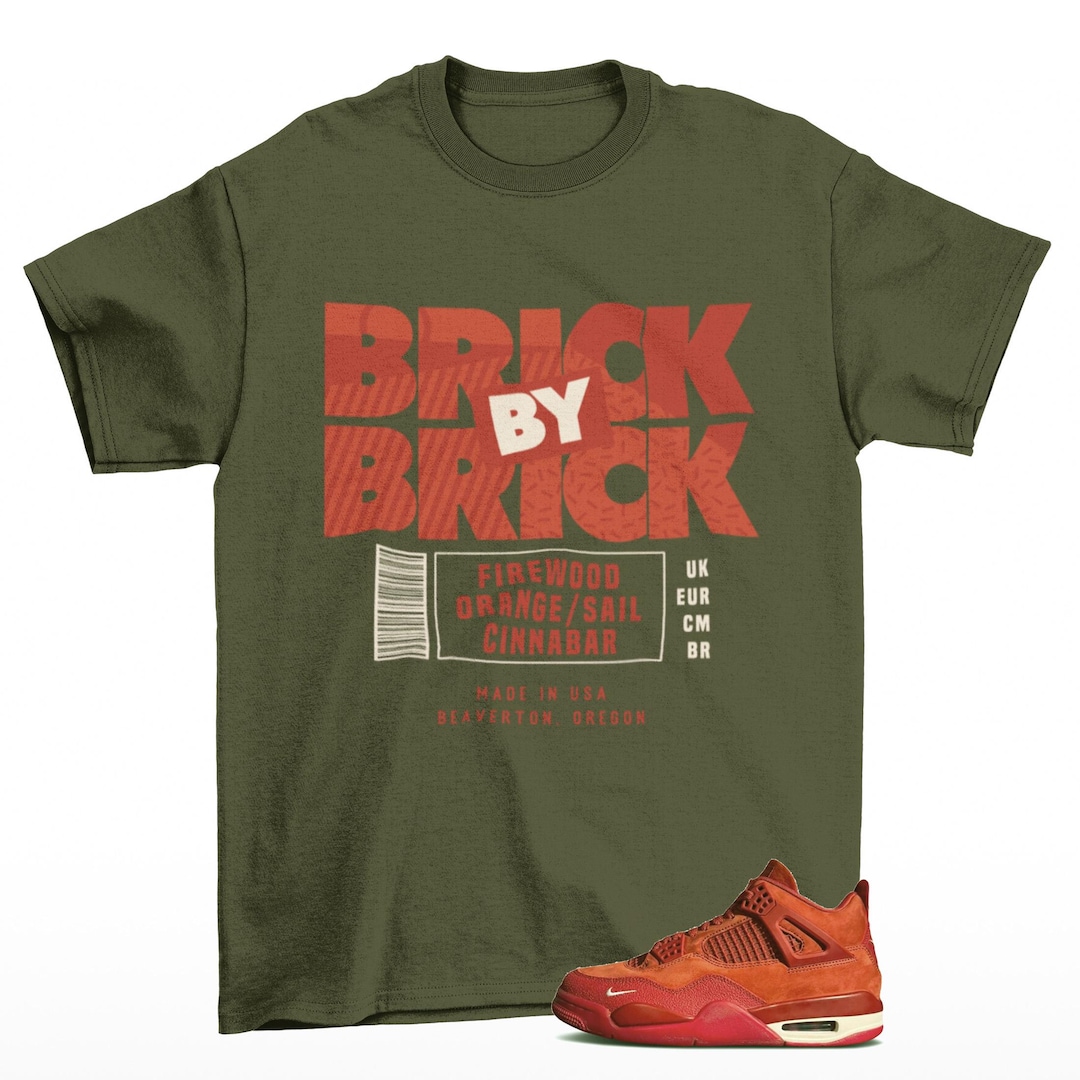 Jordan 4 Brick by Brick Sneaker Matching Tee Shirt - Etsy