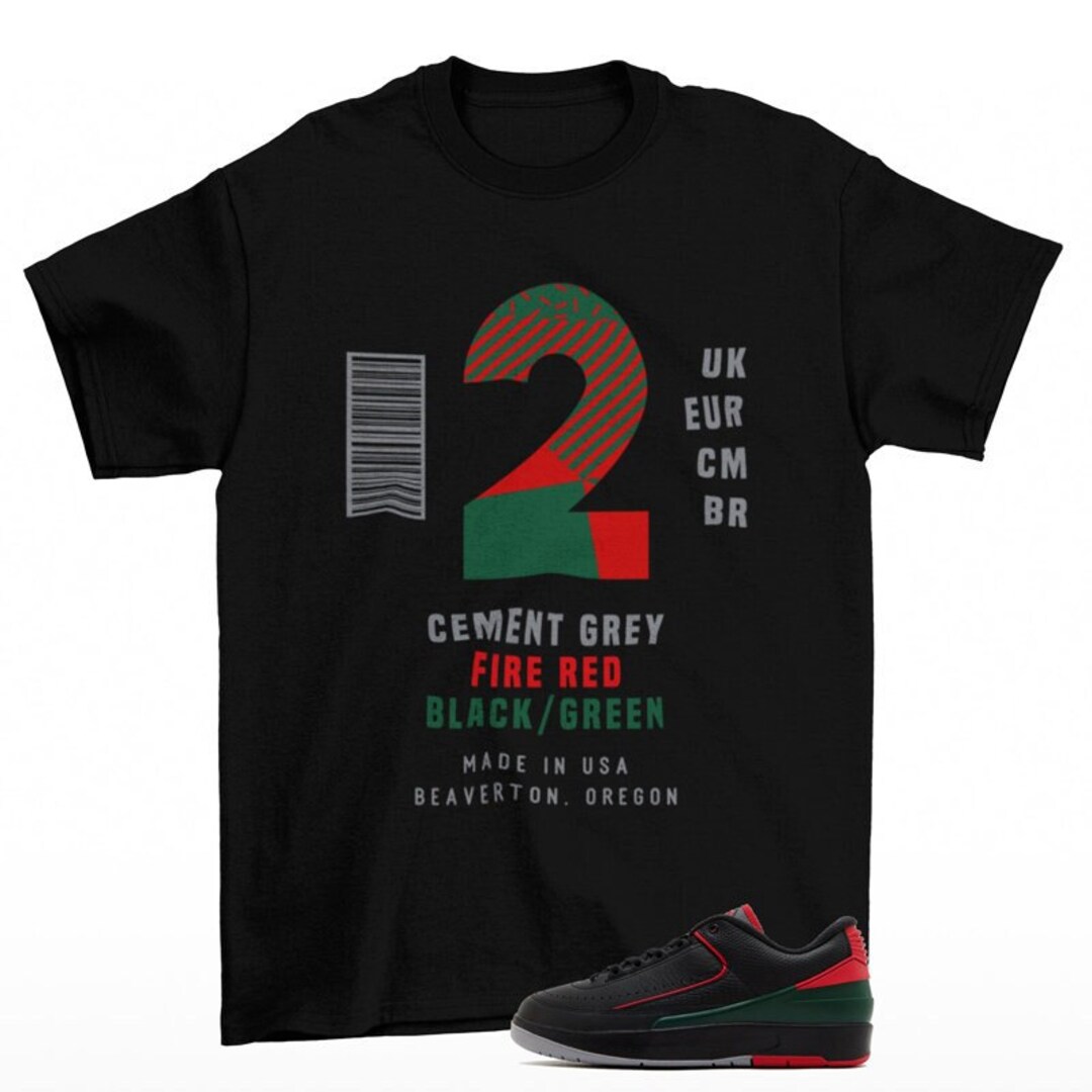 Sneaker Label Jordan 2 Low Christmas Sneaker Matching Tee Shirt - Etsy