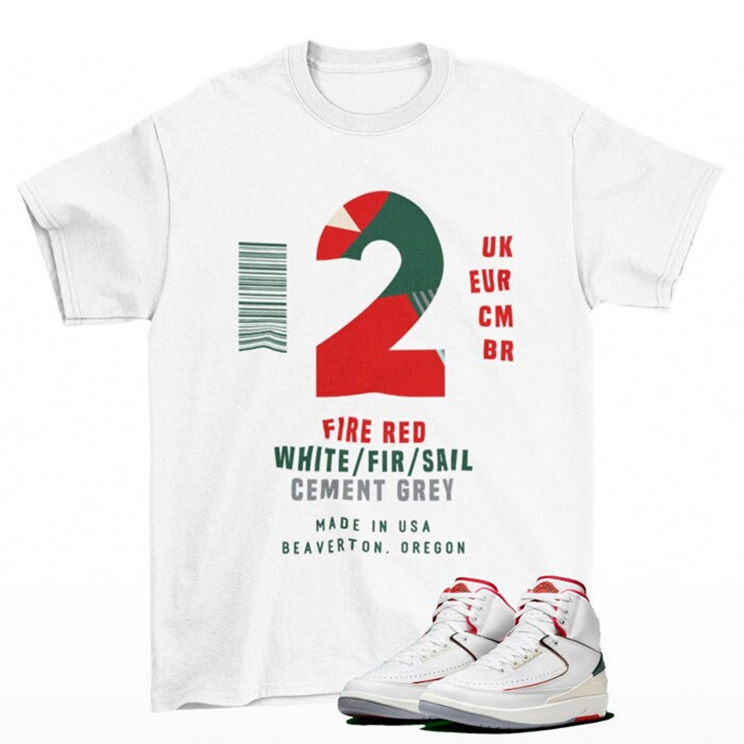 Sneaker Label Jordan 2 Retro Italy Sneaker Matching Tee Shirt - Etsy
