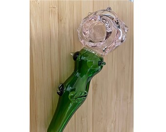 Pink Glass Rose - Etsy