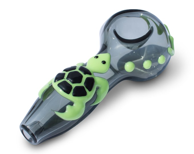 Turtle Pipe Glow in Dark Glass Pipe Turtle Pipe Tortoise Glow in Dark ...
