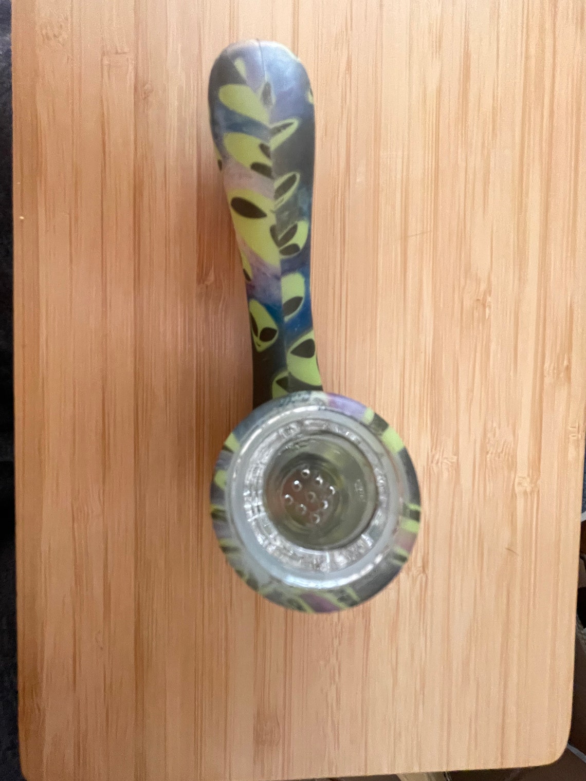 Silicone Pipe Alien Design 4.4 Silicone Pipes Bowl GLOW - Etsy