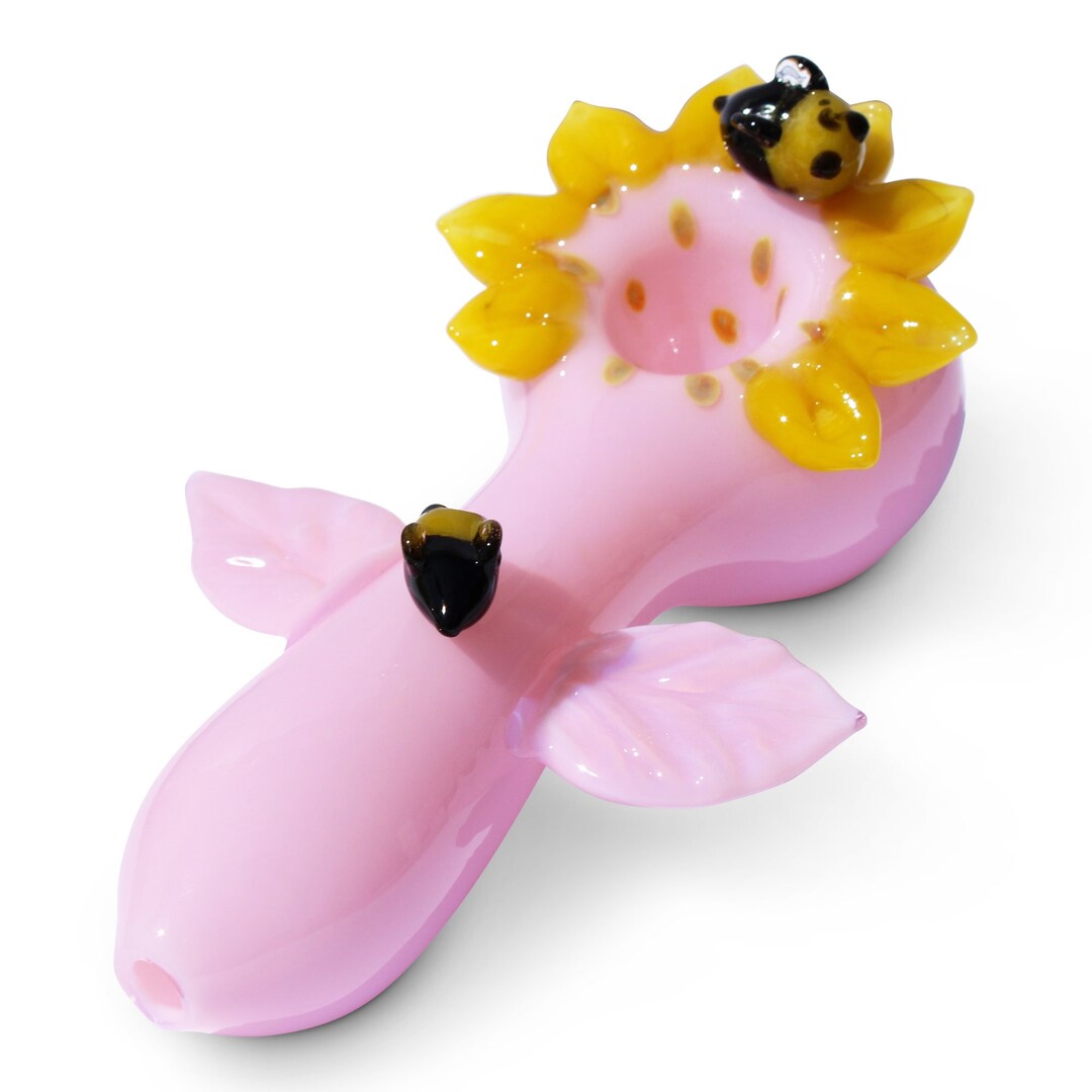 Pipe Glass Pipe Sunflower Pipe Flower Pipe Bowl Pipe Hand Pipe Bees ...