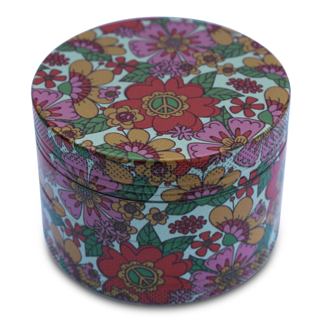 Grinder Herb Grinder 2.5 Flowers Peace Love Hippy - Etsy