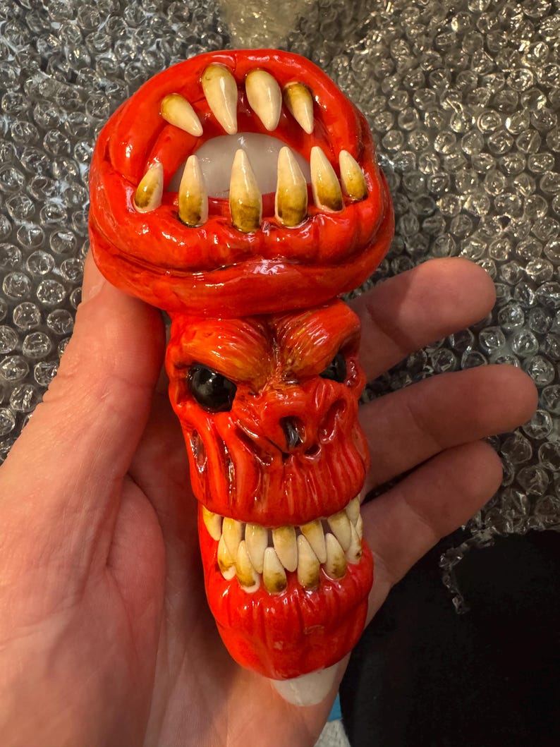 Pipe Monster Pipe 3d Halloween Pipe Scary Pipe Bowl Cyclops 5.5" Pipes ...