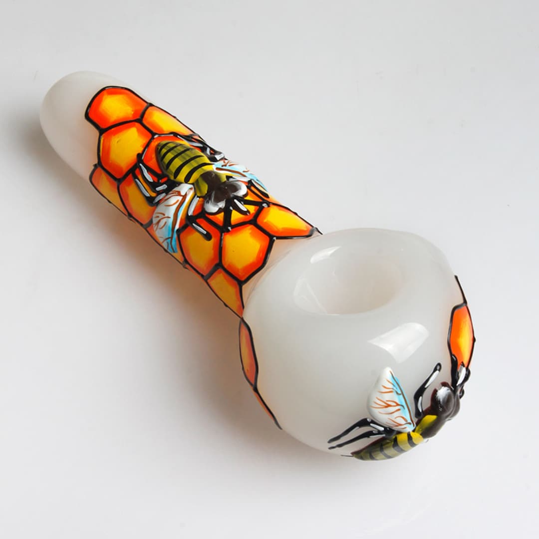 Pipe Glass Honeybee Pipe Bee 3d Pipe Handmade Pipes - Etsy
