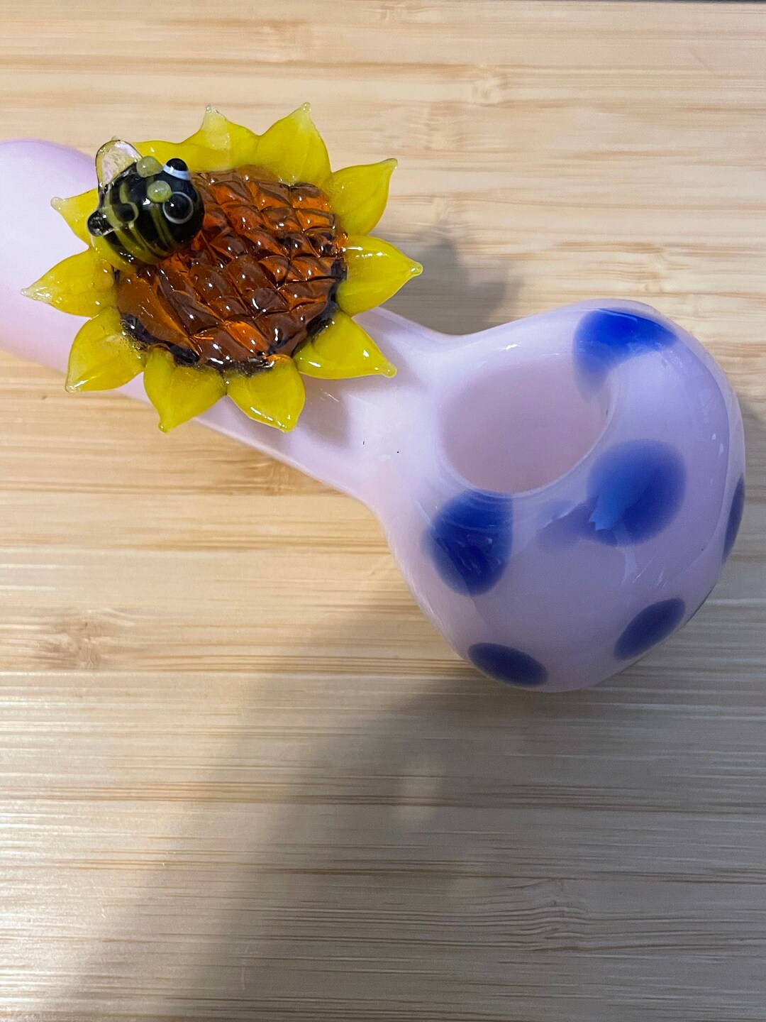 Pipe Girly Pipe Bowl Sunflower Pipe Glass Bowl Bee Pipe Glass Pipe ...