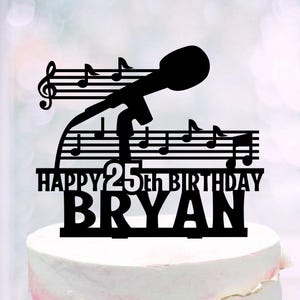 treble clef cake topper