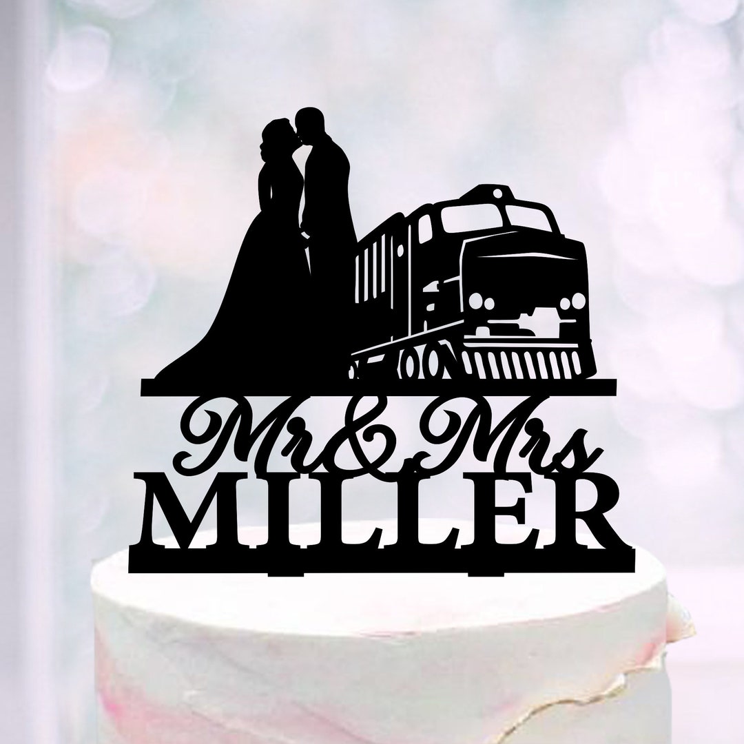 Locomotive Wedding Cake Topper, Train Wedding Cake Topper, Locomotive ...