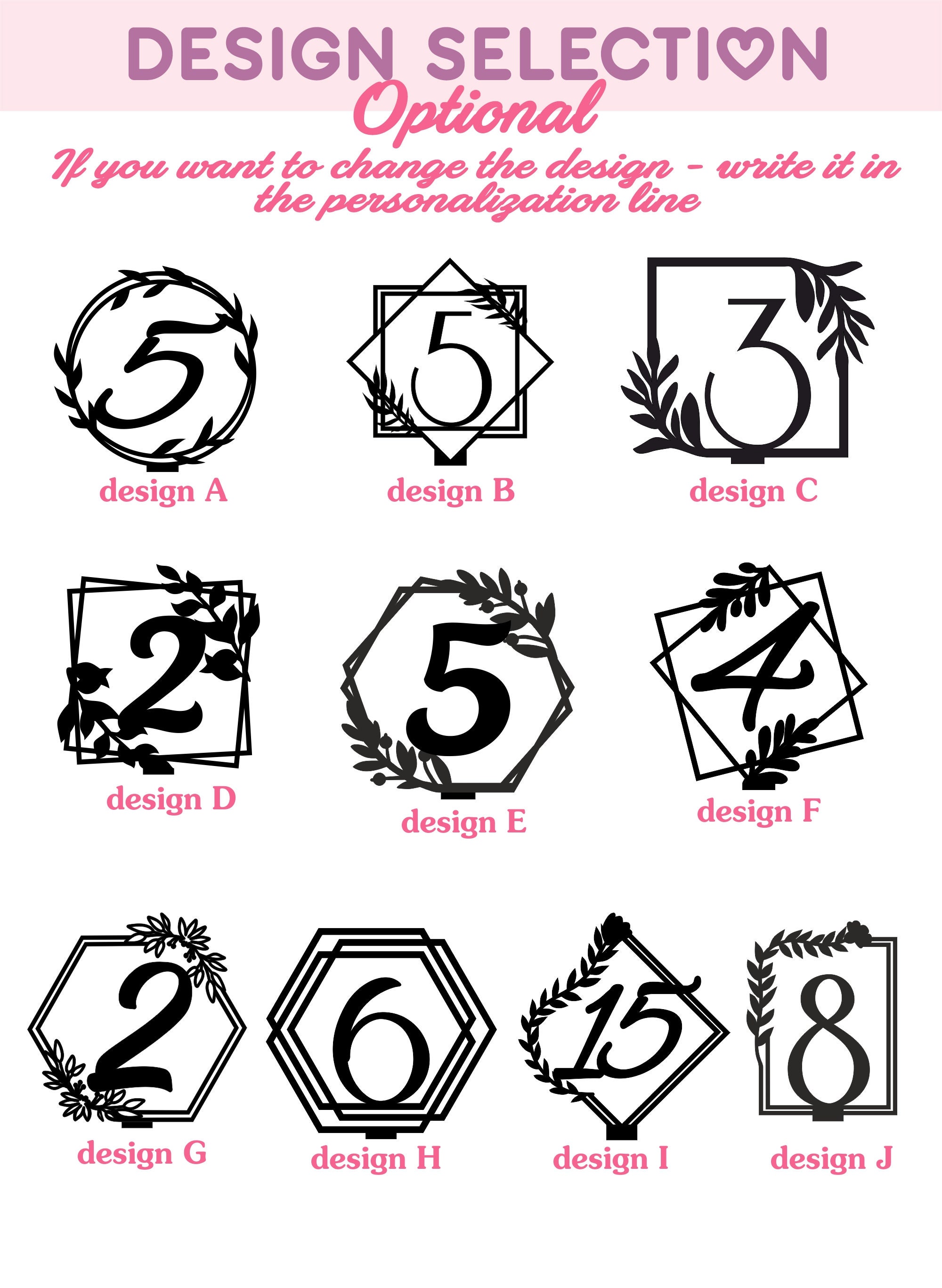 Table Numbers, Elegant Wooden Table Numbers, Hexagon Table Numbers ...