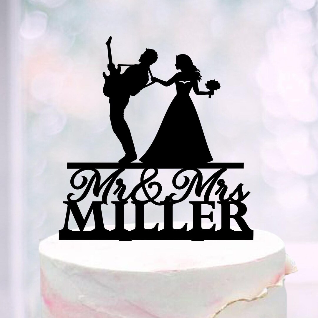 Guitar Cake Topper, Guitar Player Wedding Cake Toppers, Music Wedding ...