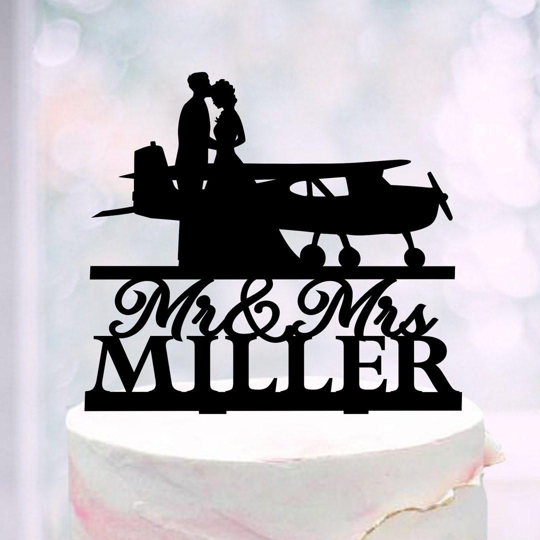 Airplane Cake Topper, Plane Wedding Cake Topper, Light Aircraft Cake ...