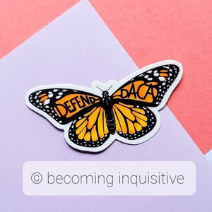 Defend DACA Butterfly Matte Waterproof Vinyl Sticker - Etsy