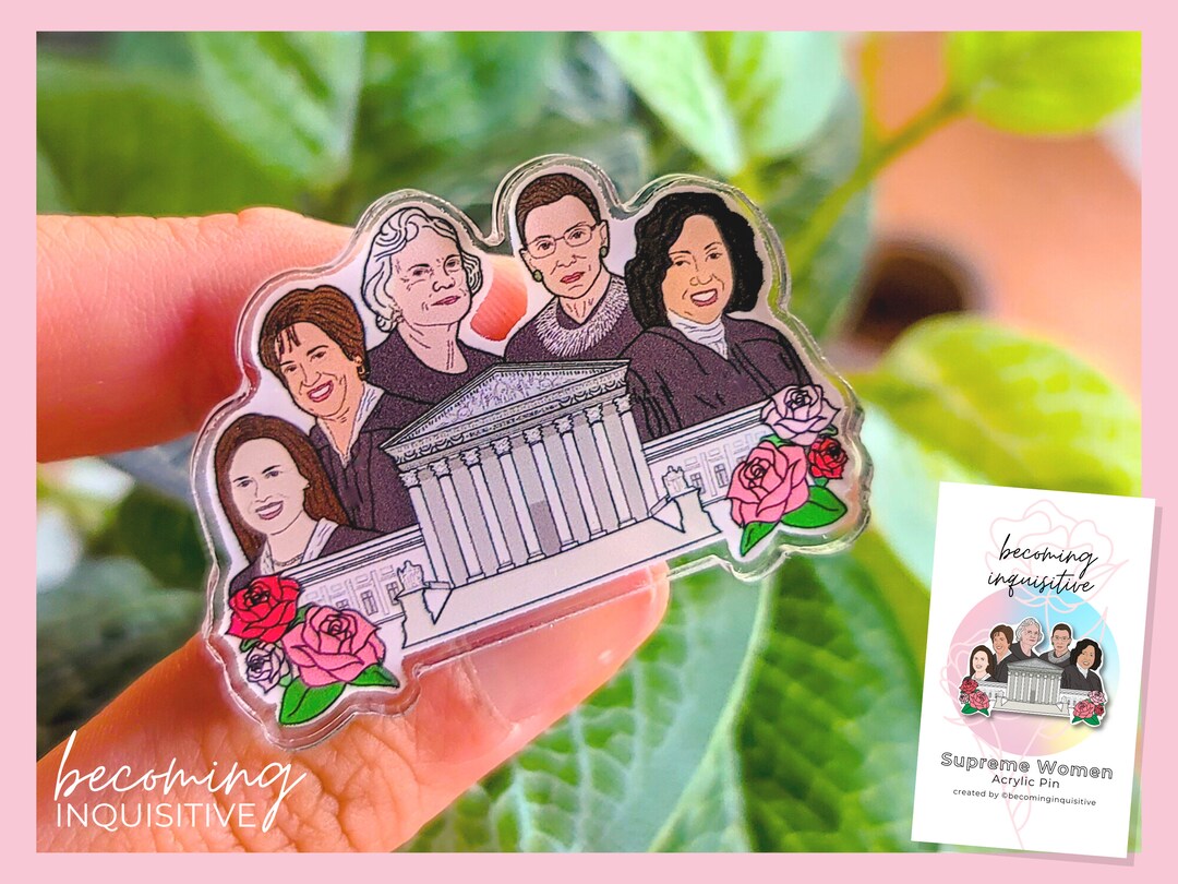 Supreme Court Women Justices Acrylic Pin - Etsy