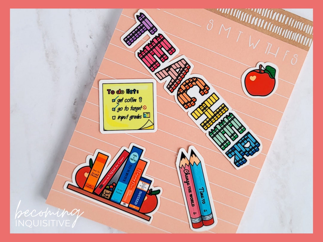 Teacher Sticker Pack - Etsy