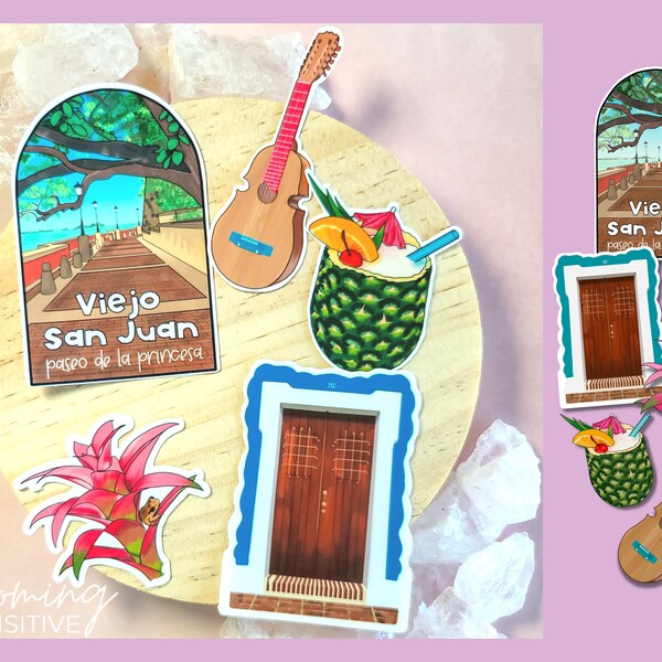 Puerto Rico Map Sticker - Etsy