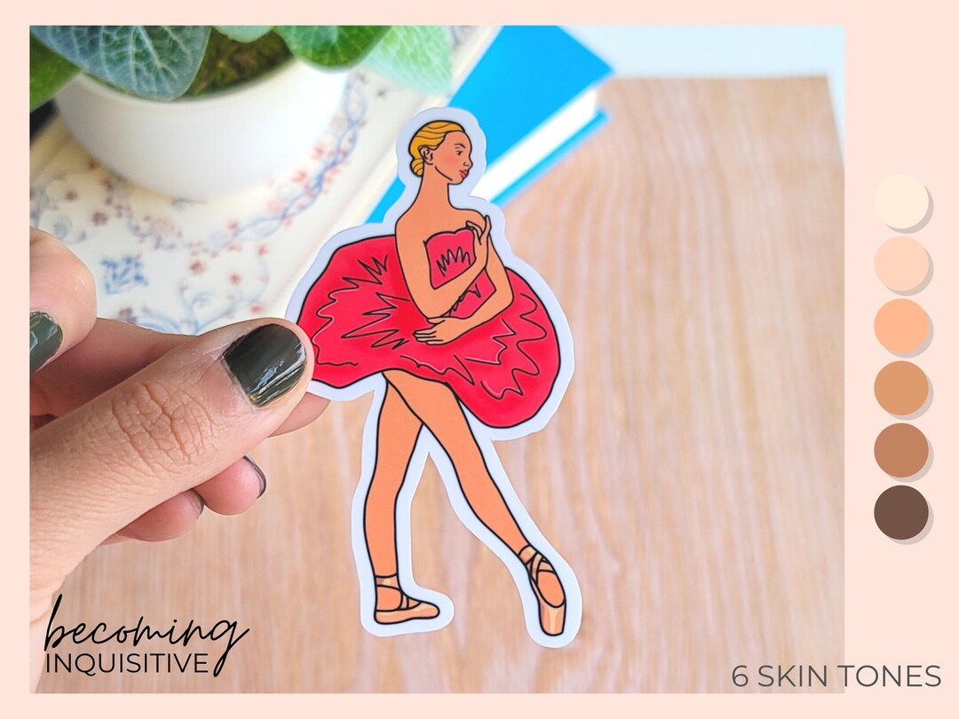 Pink Ballerina Sticker - Etsy