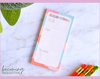 Goal Setting Notepad - Etsy