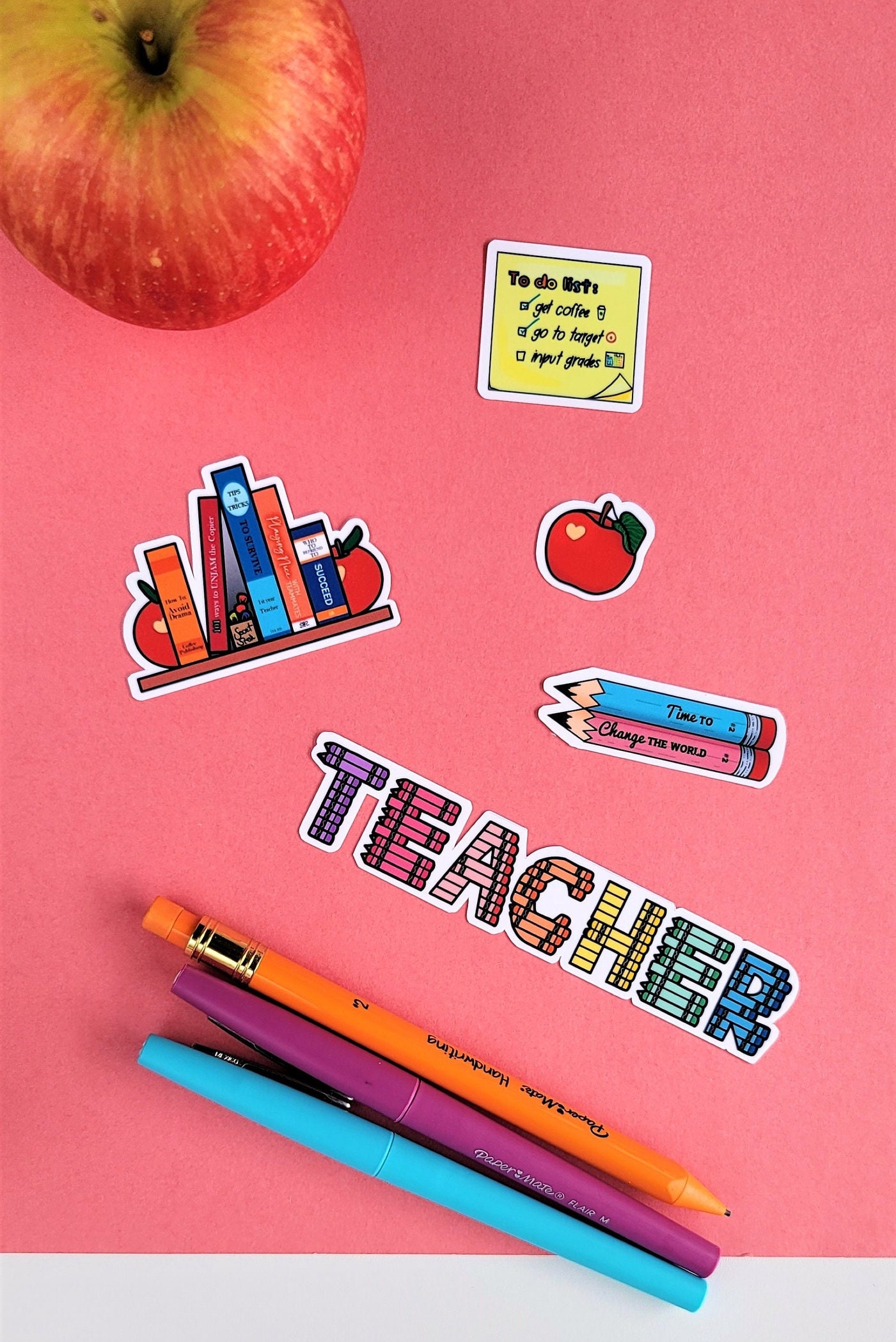 Teacher Sticker Pack | Etsy
