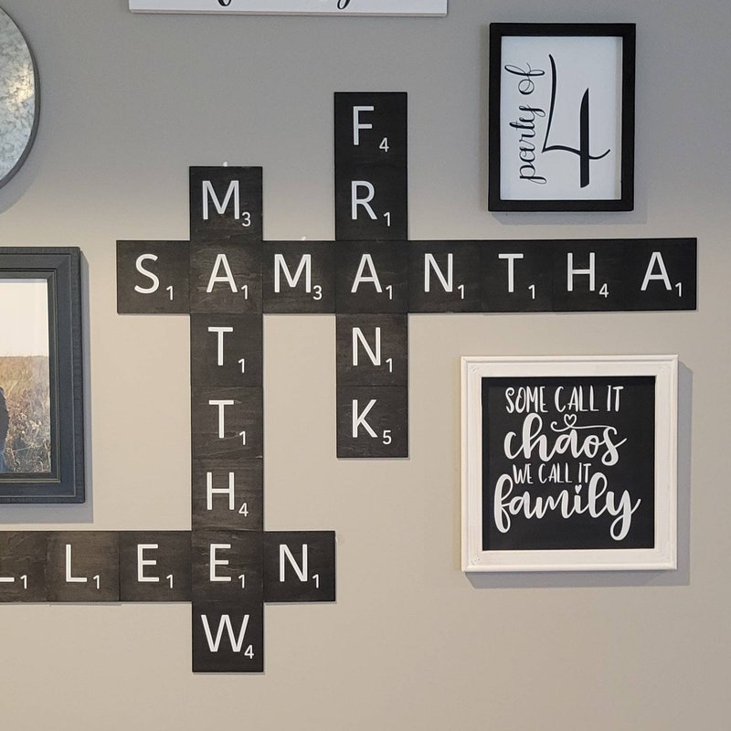 Black Scrabble Tiles - Etsy