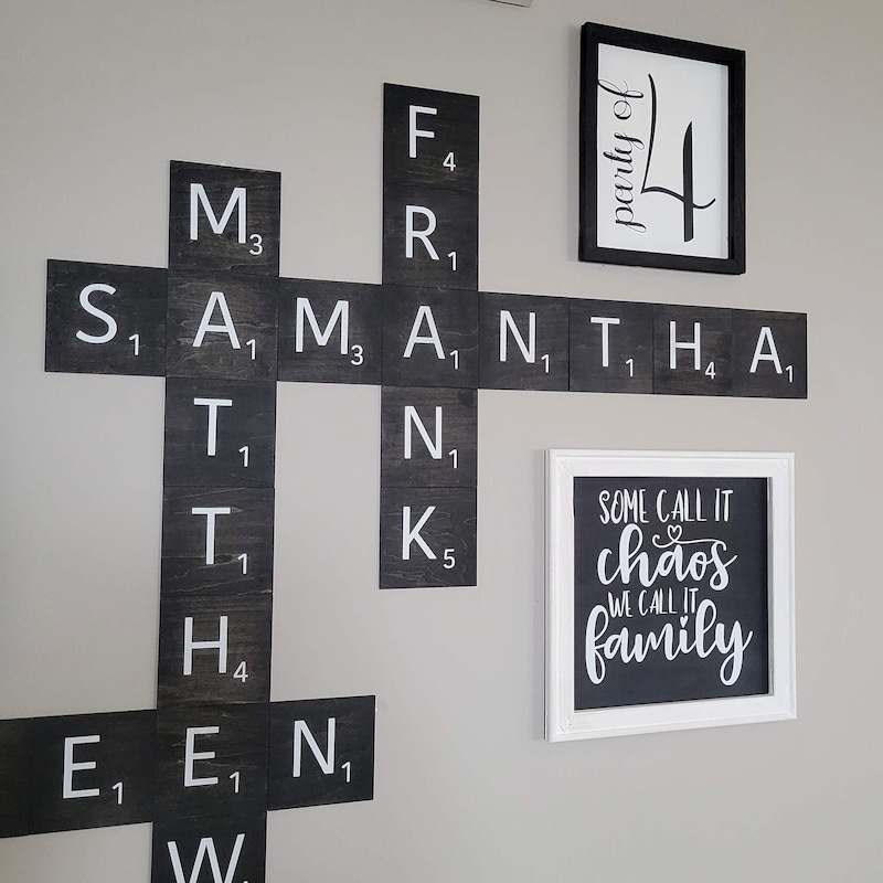 Scrabble Tiles Wall Art - Etsy
