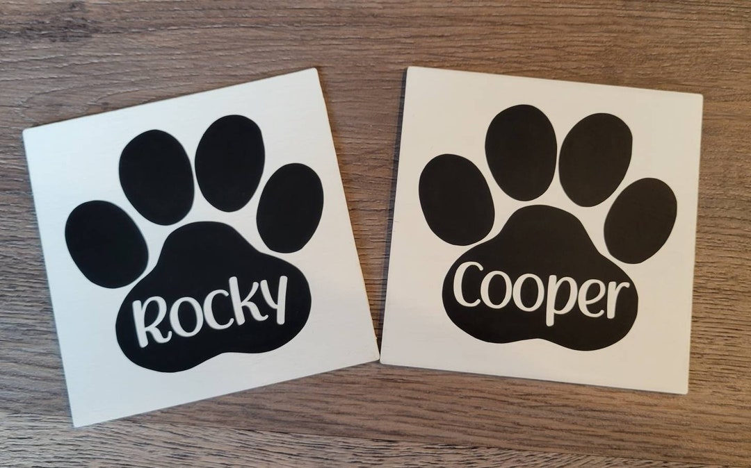 5"x5" Scrabble Tile Pet Name in Paw Print, Handmade/customizable ...