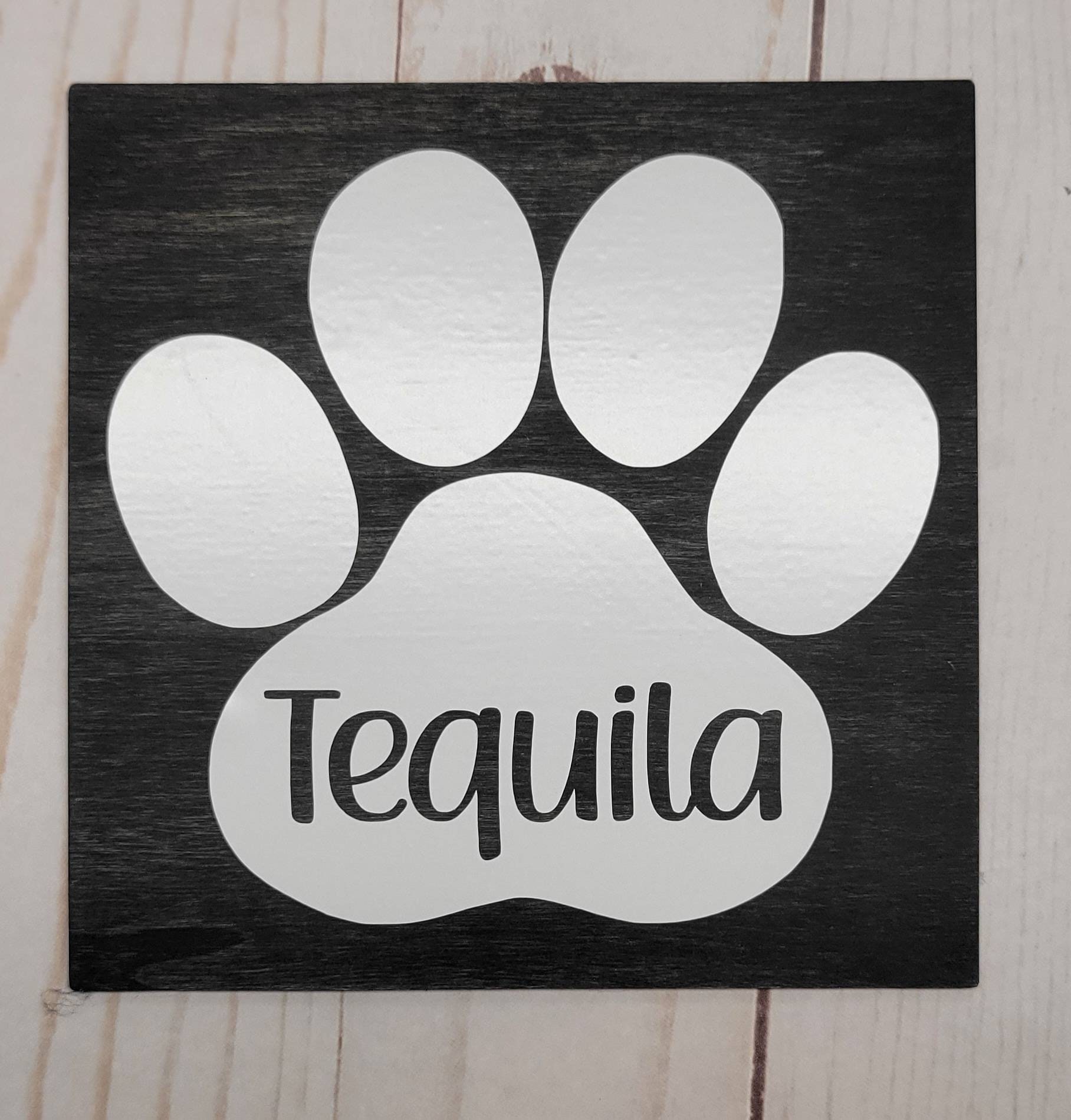 5"x5" Scrabble Tile Pet Name in Paw Print, Handmade/customizable ...