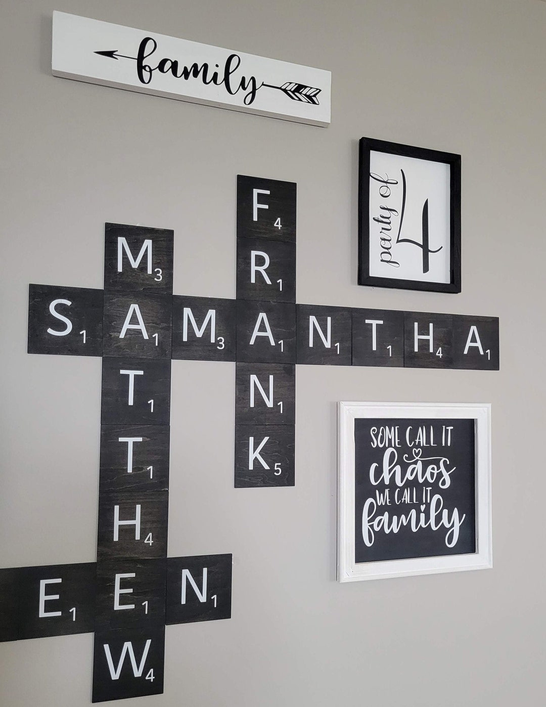 4"×4" Scrabble Tile Wall Art Letters - Handmade/customizable - Price ...