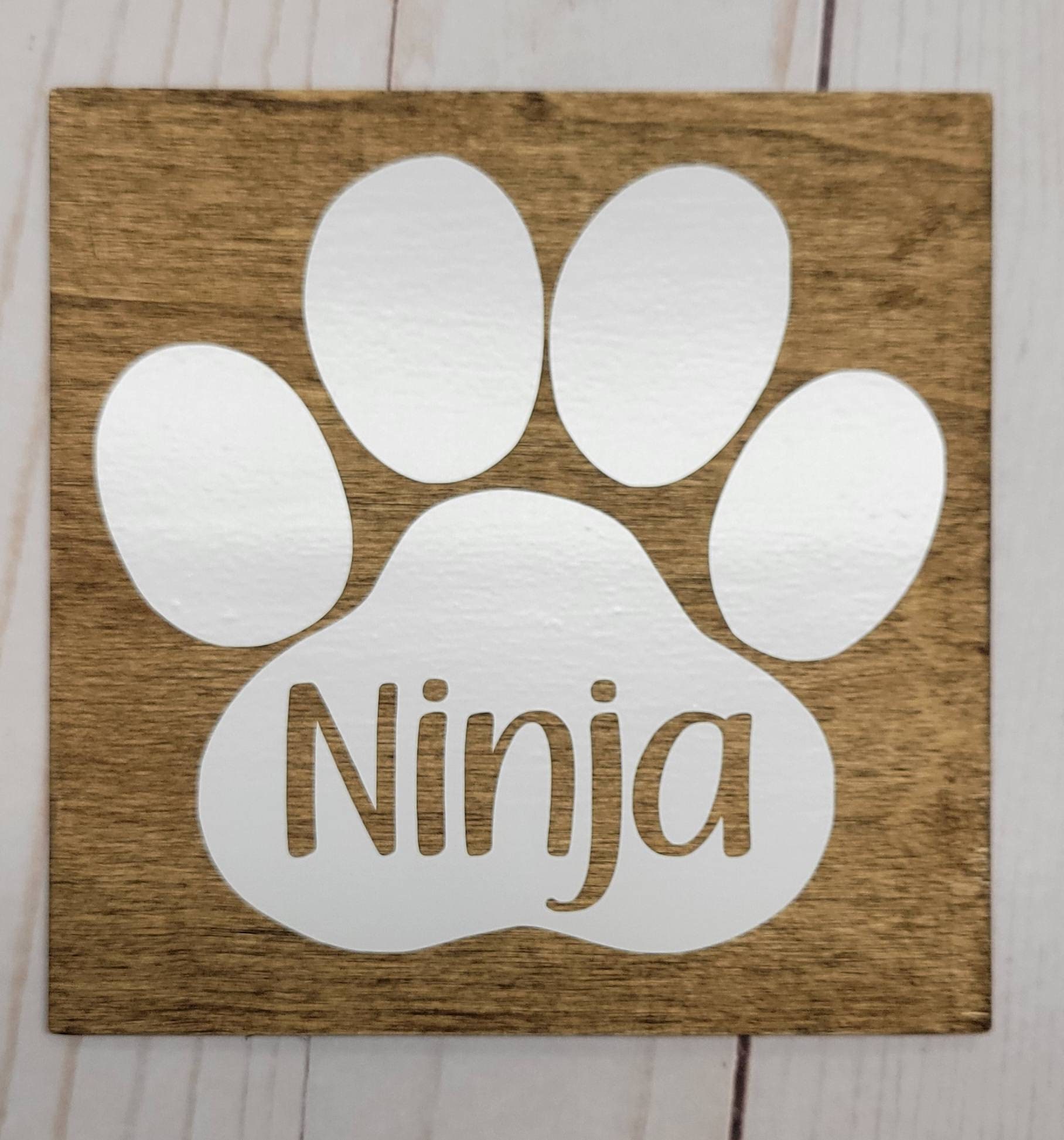 5"x5" Scrabble Tile Pet Name in Paw Print, Handmade/customizable ...