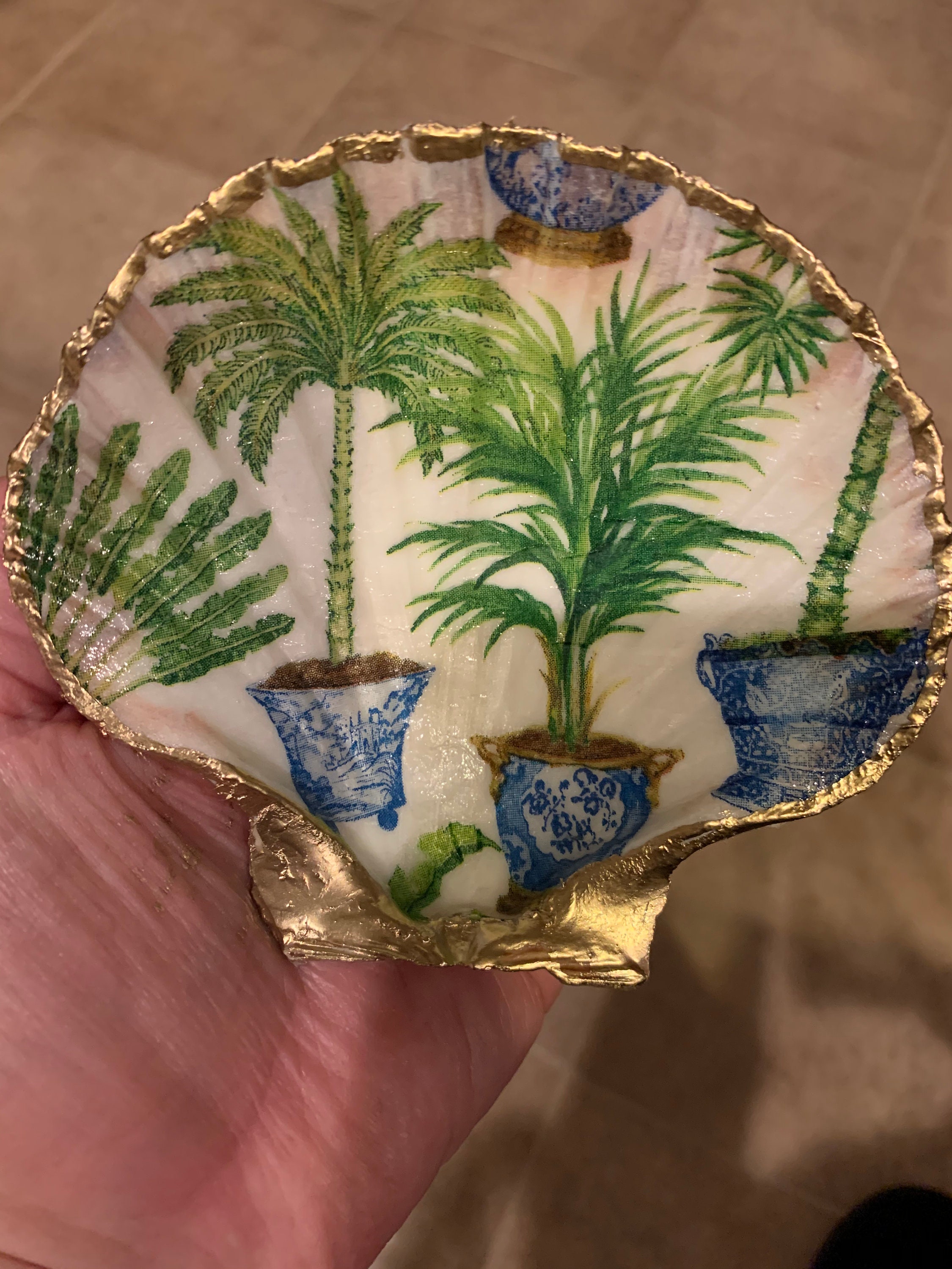 Decoupaged Scallop Shell - Etsy