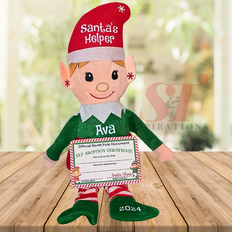 Personalized Elf Doll: Custom Name, Year, Santa's Helper Keepsake ...