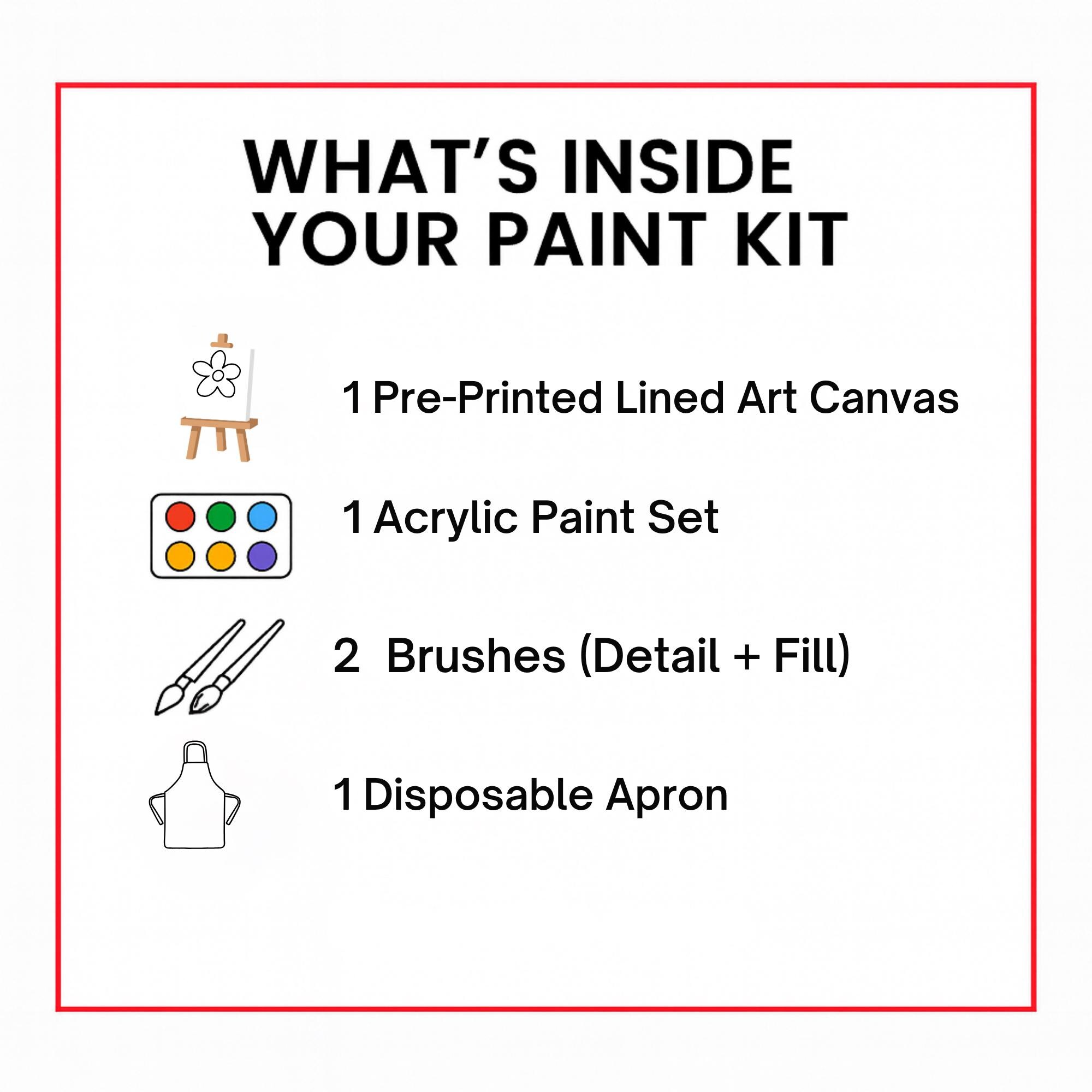Butterfly Anklet Canvas Paint Kit, Line Art Craft Set, Beginner ...