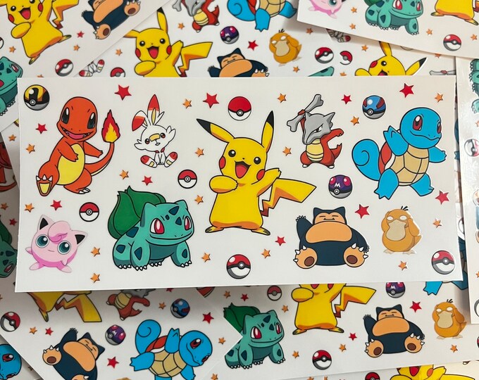 Pokémon Squad UVDTF Wrap - Etsy