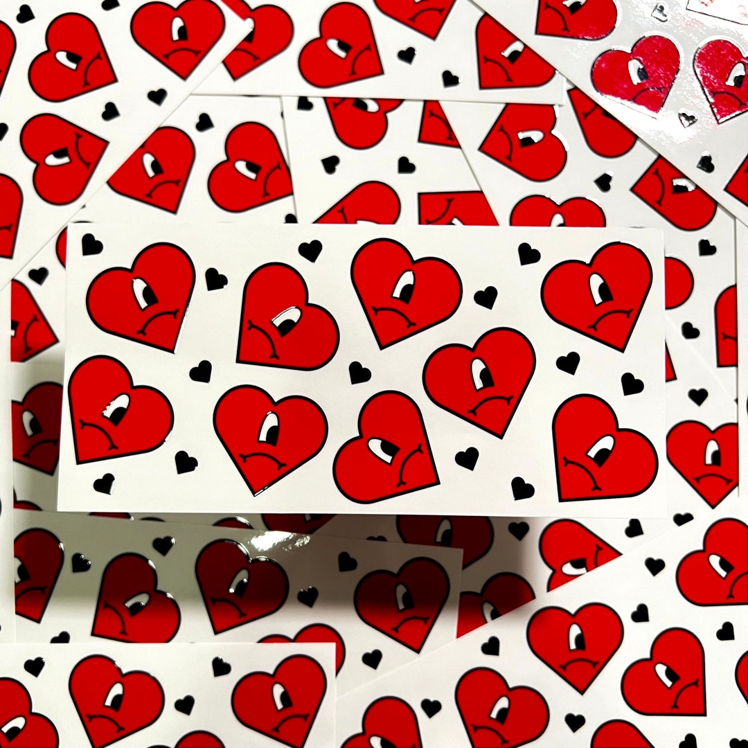 Bad Bunny Hearts UVDTF Wrap - Etsy