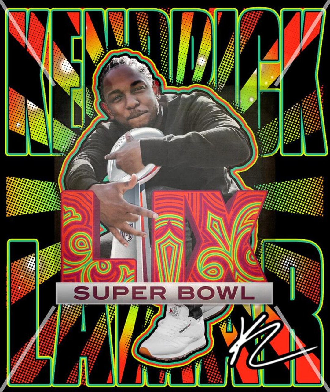 Kendrick Lamar, Superbowl Football, Halftime Show PNG File - Etsy