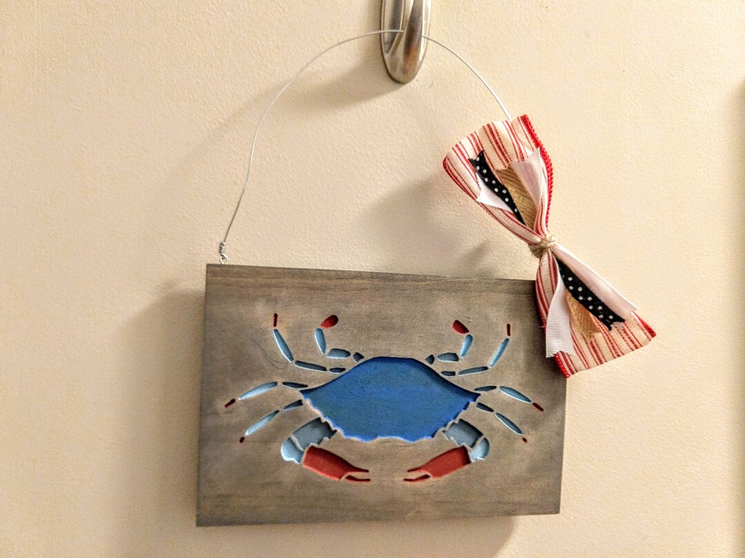 Hanging Carved Crab Sign - Etsy