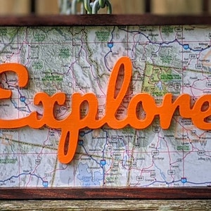 Wooden Map Sign - Etsy