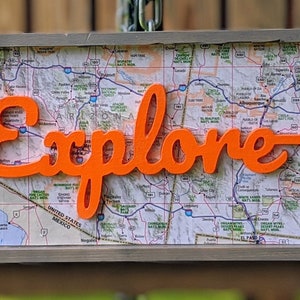 Wooden Map Sign - Etsy