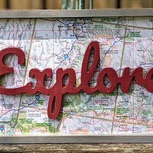 Wooden Map Sign - Etsy