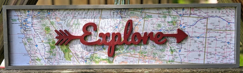 Wooden Map Sign | Etsy