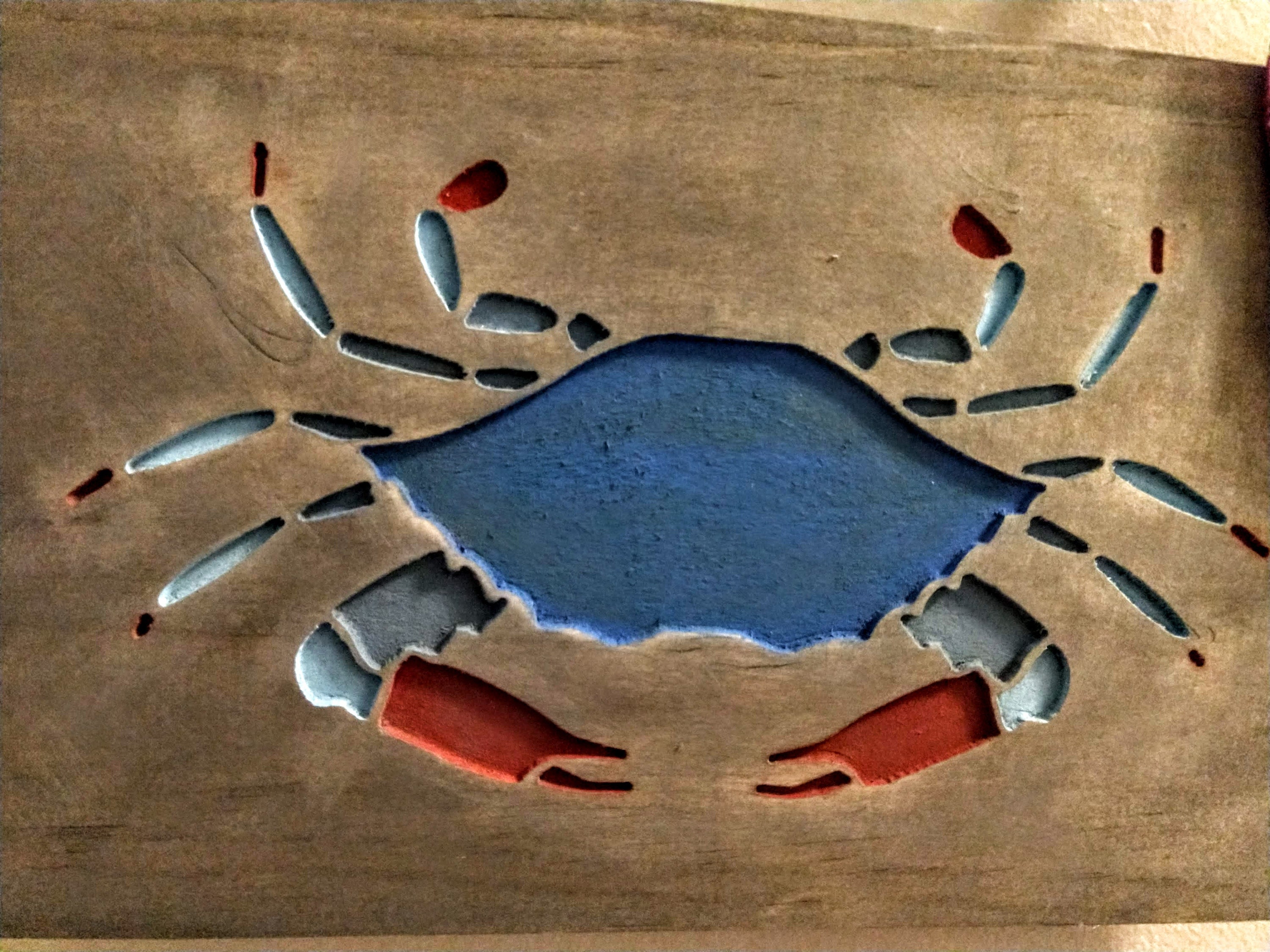 Hanging Carved Crab Sign - Etsy