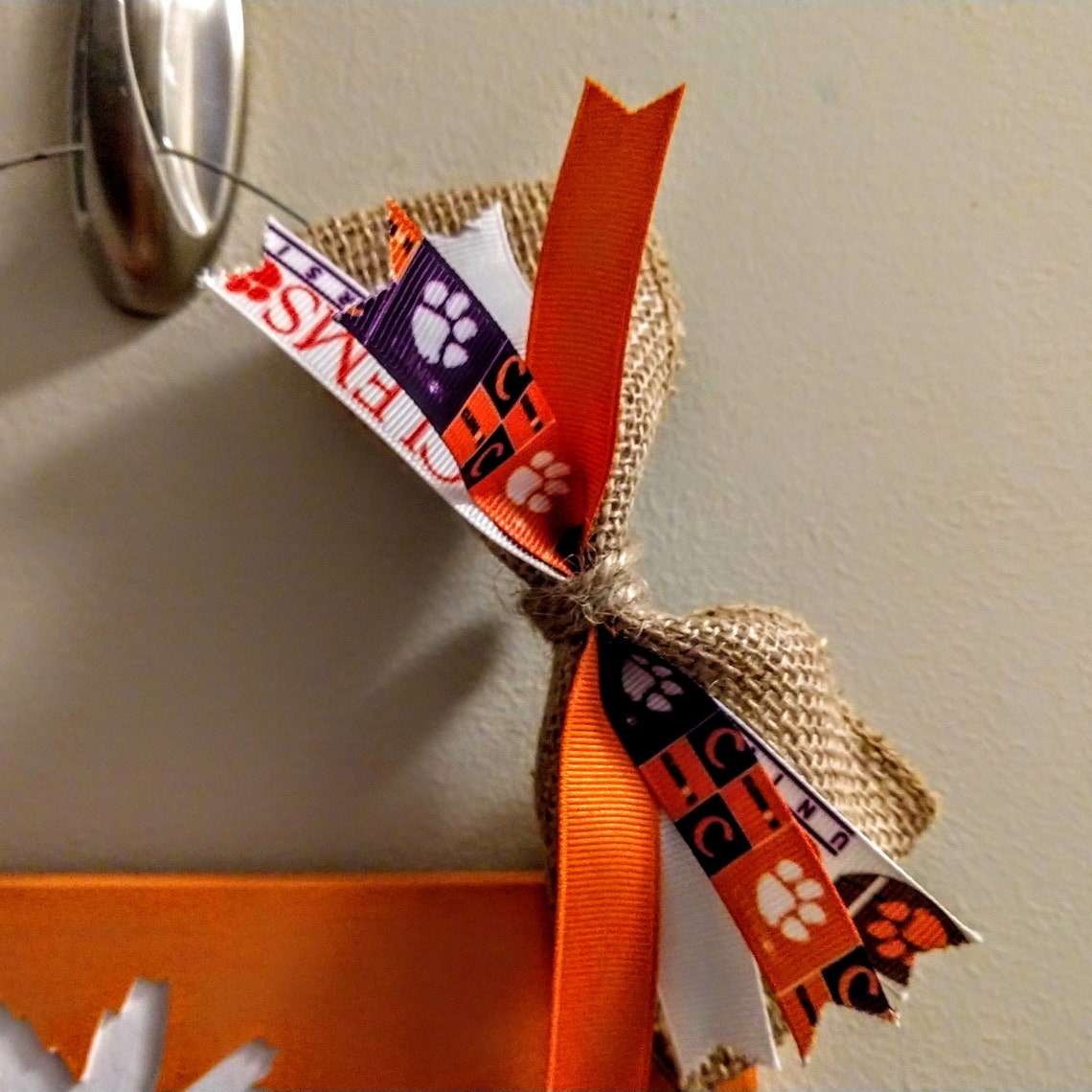 Clemson Colored Wooden Hanging SC State Flag - Etsy